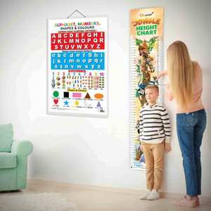 Alphabet, Numbers, Shapes & Colours and JUNGLE HEIGHT CHART | Set of 2 ...