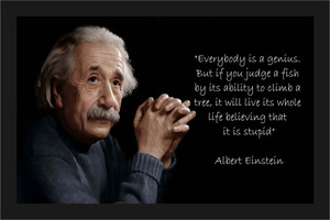 Albert Einstein Motivational Poster with A4 Frame F-77 Paper Print ...