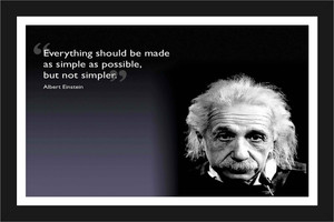 Albert Einstein Motivational Poster with A4 Frame F-138 Paper Print ...