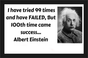 Albert Einstein Motivational Poster with A4 Frame F-153 Paper Print ...