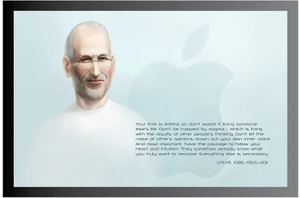Steve Jobs Frame Poster For Room Synthetic Wood Gloss Lamination F18 ...