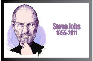 Steve Jobs Frame Poster For Room Synthetic Wood Gloss Lamination F1 ...