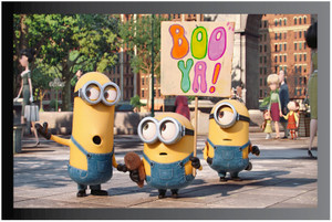 Minions Movie Frame Poster For Room Synthetic Wood Gloss Lamination F28 ...