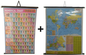 Learning Educational Charts for Kids | World Map and Numerical Chart For Kids | Photographic ...