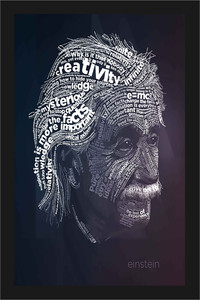 Albert Einstein Motivational Poster with A4 Frame F-160 Paper Print ...