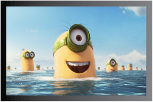 Minions Movie Frame Poster For Room Synthetic Wood Gloss Lamination F26 ...