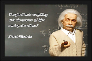 Albert Einstein Motivational Poster with A4 Frame F-63 Paper Print ...