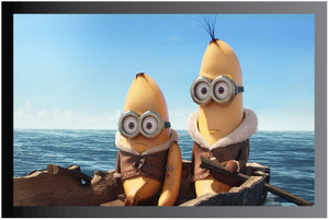 Minions Movie Frame Poster For Room Synthetic Wood Gloss Lamination F12 ...