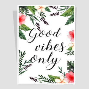 Good Vibes Only Poster Print Art print Quote Print room wall art Office ...