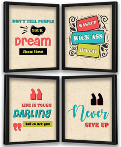 Motivational Quotes Posters with Frame for Home and Office Wall Decor ...