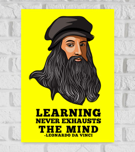 Leonardo Da Vinci Motivational Quote Poster For Room Office Bedroom ...