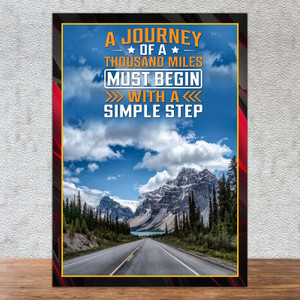 Poster Inspirational Motivational Quotes Simple Step sl-4697 (Wall ...