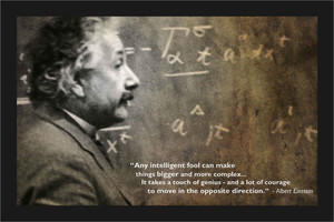 Albert Einstein Motivational Poster with A4 Frame F-100 Paper Print ...