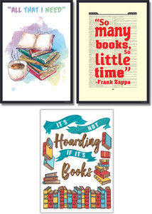 Set of 3 Book Lovers Posters combo- Poster to put in study room - near ...