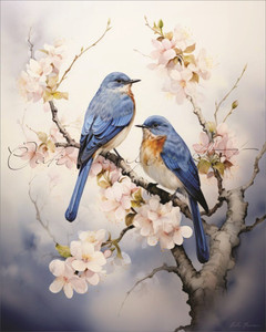 Beautiful 2 Birds on tree Poster for Home, Office & Shop, and Vinyl ...