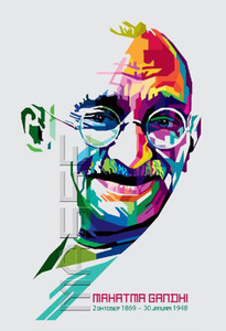 Poster Mahatma Gandhi Digitalart sl-14559 (LARGE Poster, 36x24 Inches ...