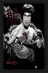 Bruce Lee Motivational Poster with A4 Size Frame F-157 Paper Print ...