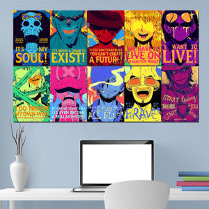 anime poster Set of 10 onepiece wall poster straw hats pirates anime ...