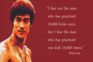 Bruce Lee Motivational Quote Poster on 300gsm Photogenic Paper With ...