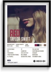 Taylor Swift Red Song UnFramed Poster For Home Aesthetic Wall Decoration | Singer artist Wall ...