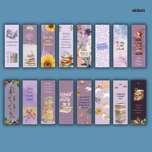 Purple Bookmarks Set of 16 – Vintage 2x6" Bookmarks for Bookworms ...