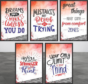 Think Trying Inspirational Self Adhesive Motivational Posters for ...