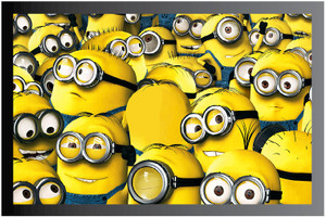 Minions Movie Frame Poster For Room Synthetic Wood Gloss Lamination F2 ...