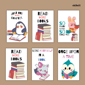 Animal-Themed Book Posters for Little Bookworms – A5 Set Paper Print ...