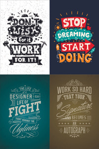 Dream Big, Work Hard: Motivational Posters for Success With UV Coated ...