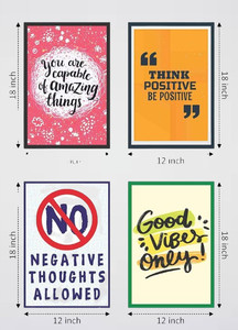 Good vibes Inspirational Motivational Self Adhesive Pack of4 Room ...