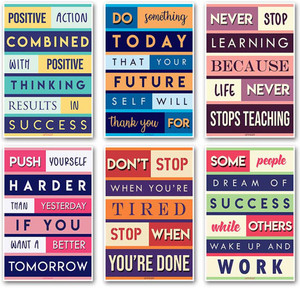 Combo of 6 Motivational Quotes Inspirational Posters for Students ...