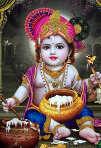 Poster Ladoo Gopal Krishna Ji Beautiful sl11996 (Large Poster, 36x24 Inches, Banner Media ...