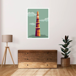 Indian Monument Qutub Minar. Fine Art Print - Raghavendra G posters ...