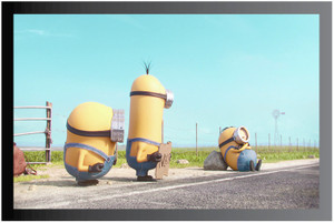 Minions Movie Frame Poster For Room Synthetic Wood Gloss Lamination F17 ...