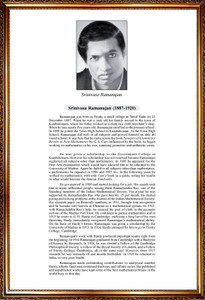Poster Famous Scientists Srinivasa Ramanujan sl-12907 (Wall Poster ...