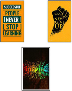 'Motivational Posters' (Pack of 3) for Room & Office Paper Print - H ...