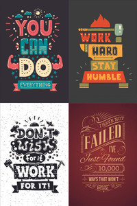 Unleash Your Potential: Motivational Quotes Poster Pack With UV Coated ...