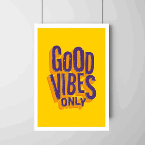 "Good Vibes Only" Motivational Poster for Home and Office, A4 Size ...