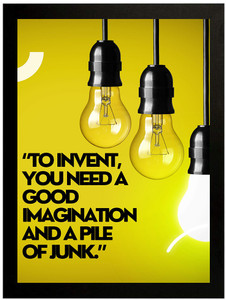 Motivational Poster- Imagination Success Quote -Paper Print- Framed ...