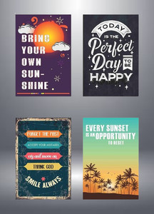 Day Inspirational Motivational Pack of 4 Posters for Room Motivational ...