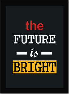The Future Is Bright - Motivational Quote Framed Wall Poster ...