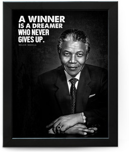 Nelson Mandela Motivational and Inspirational Quote Poster with Frame ...