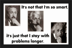 Albert Einstein Motivational Poster with A4 Frame F-149 Paper Print ...