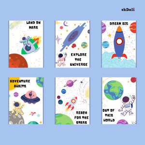 Outer space Dreams: 6 Space-Themed Posters for Kids with Unique Designs ...