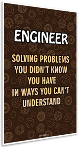Poster-Engineer Engineering Motivational Poster for Room Home Office ...