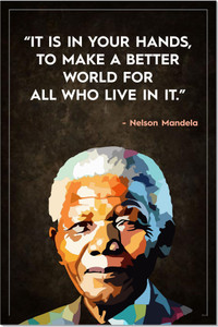 Nelson Mandela Motivational Posters & Inspirational Quotes (12 x 18 ...
