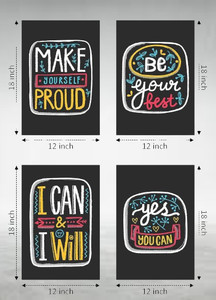 Inspirational Motivational Framed Posters for Room Office Pack of 4 ...