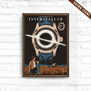 Murphy'S Code Interstellar Tribute Poster Brown Frame Photographic Paper - Pop Art posters in ...