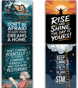 wall posters aesthetic| motivational posters| pack of 4 motivational ...