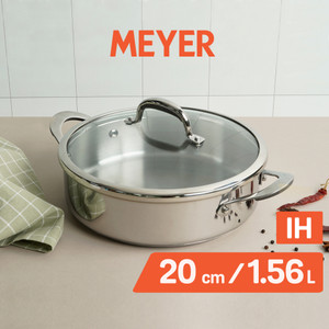 Meyer Select Stainless Steel Sauteuse /Casserole 20cm (Induction & Gas Compatible) Pot 20 cm ...